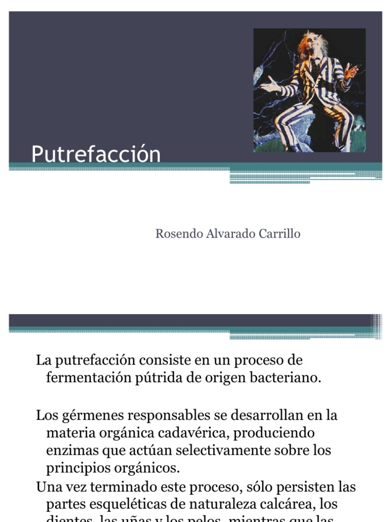 Clase 3 Putrefaccion | Descomposición | Sangre