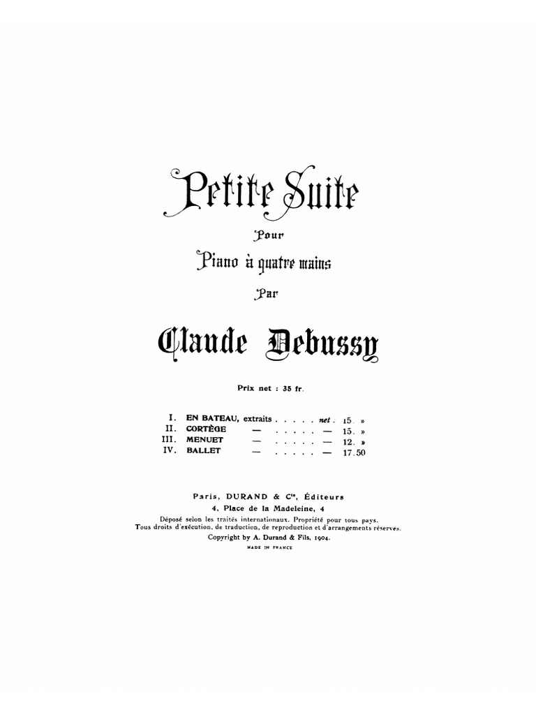 Petite Suite Debussy | PDF