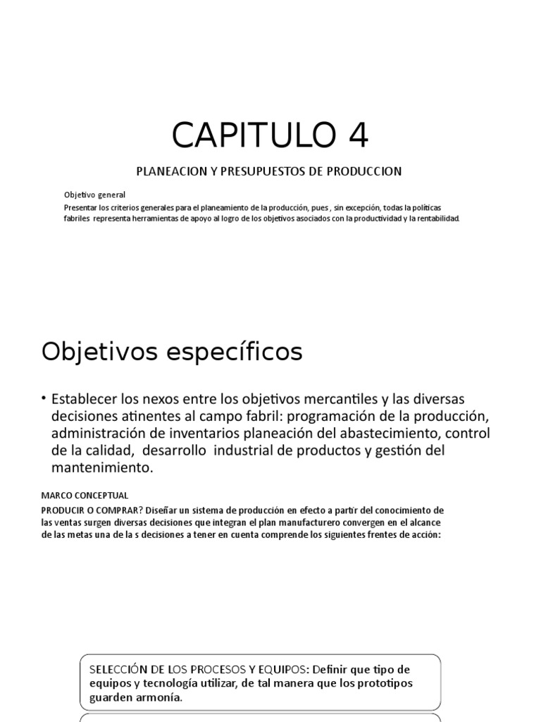 Base Presentacion Cap 4 | PDF | Planificación | Presupuesto