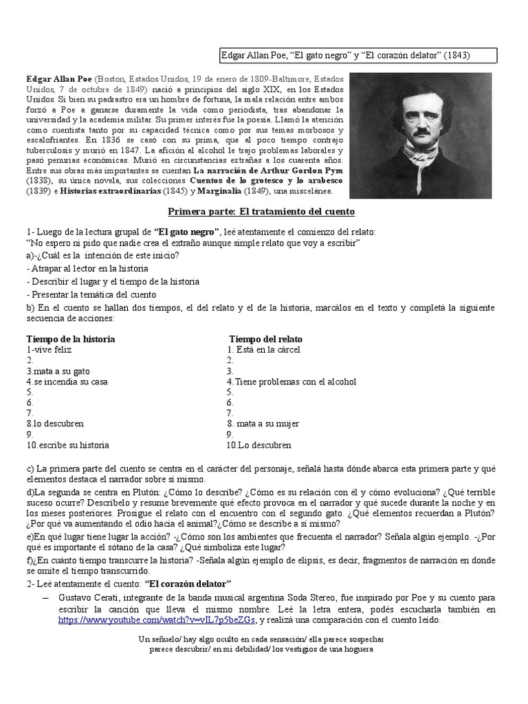 Guía de Lectura El Gato Negro | Descargar gratis PDF | Fantasía | Edgar ...