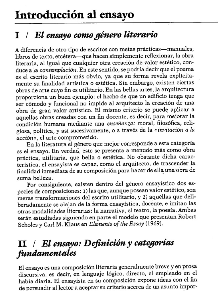 Ejemplo De Introduccin De Un Ensayo