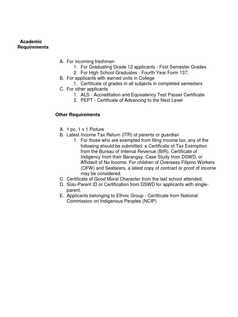 Ched Requirements | PDF | Taxation | Payments