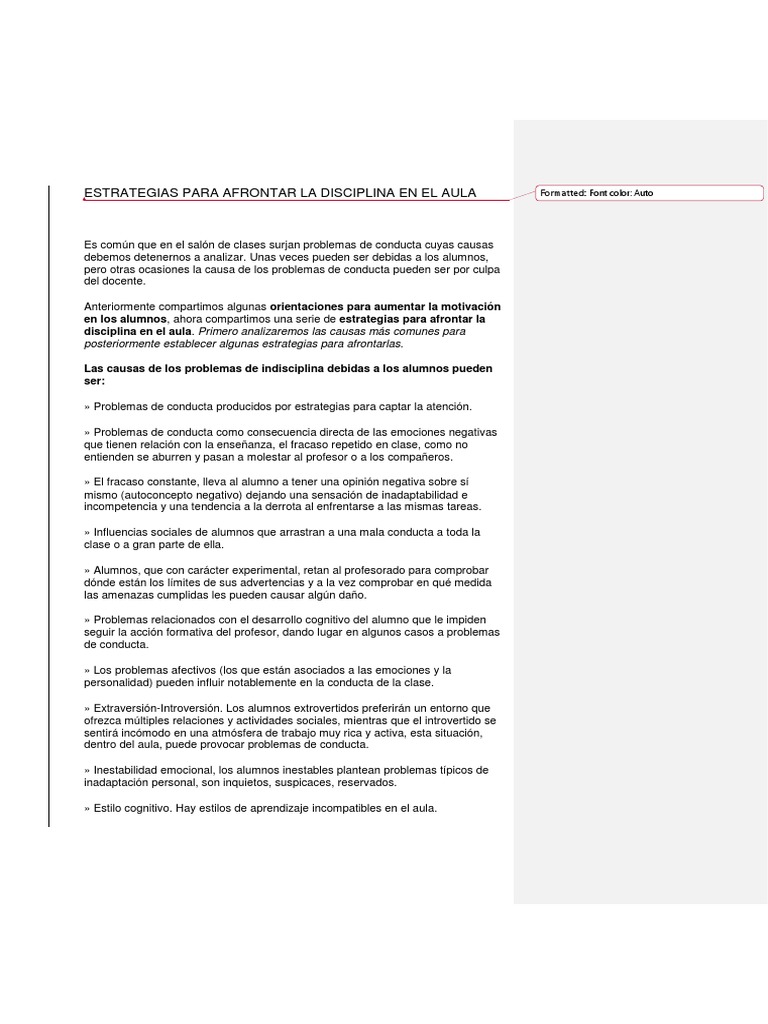 Estrategias efectivas para promover la buena conducta y prevenir ...