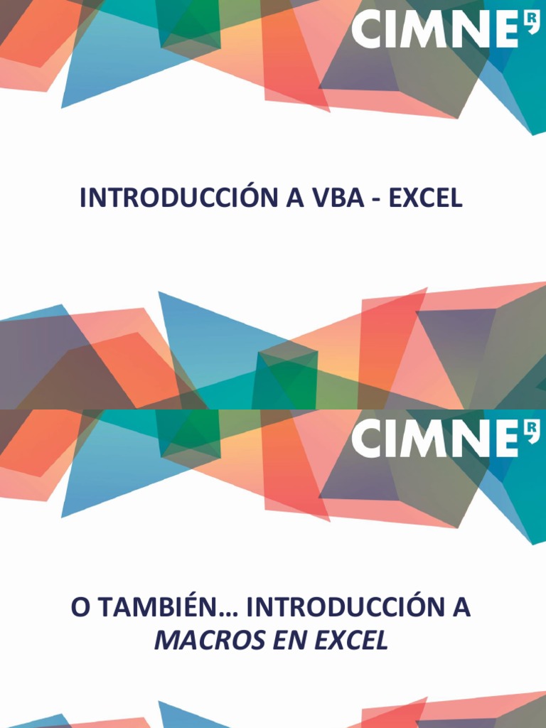 Introducción a VBA y Macros en Excel | PDF | Macro (informática) | Visual Basic para Aplicaciones