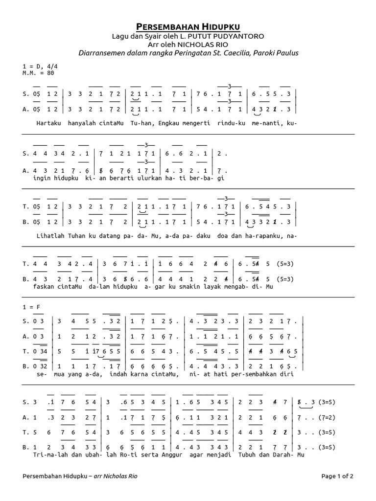 Persembahan Hidupku Pdf