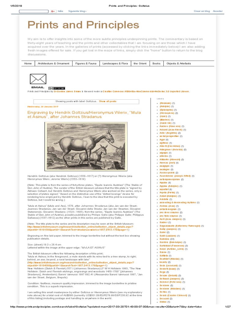 Prints and Principles - Goltzius | PDF | Printmaking | Art Media