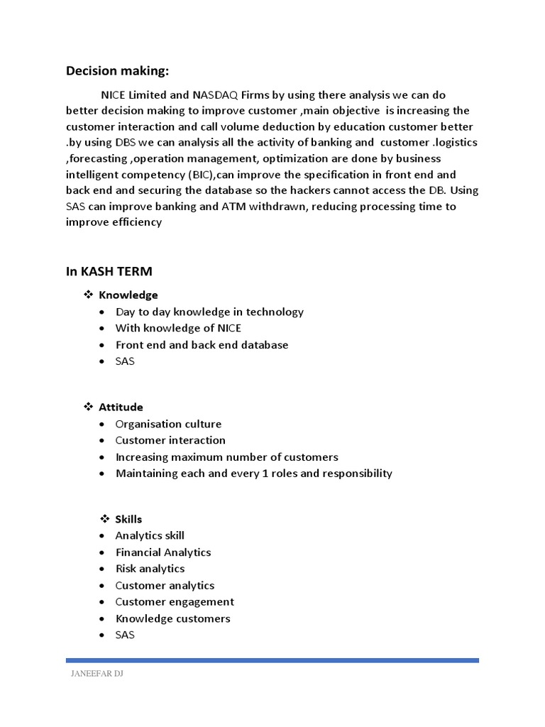 KASH Case Study in Management Information System (MIS) | PDF