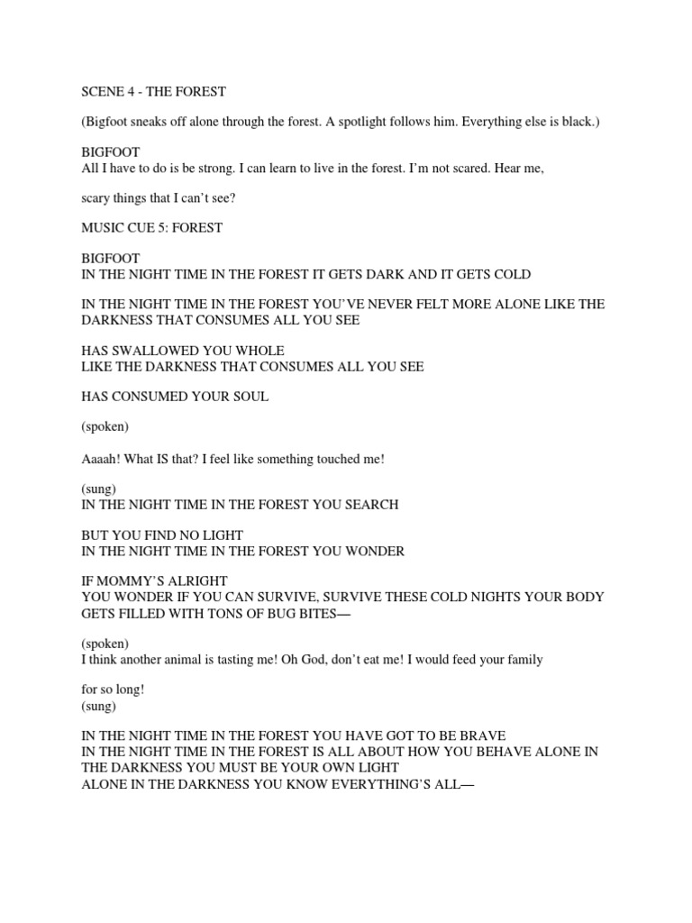 Bigfoot Script Guide | PDF | Leisure