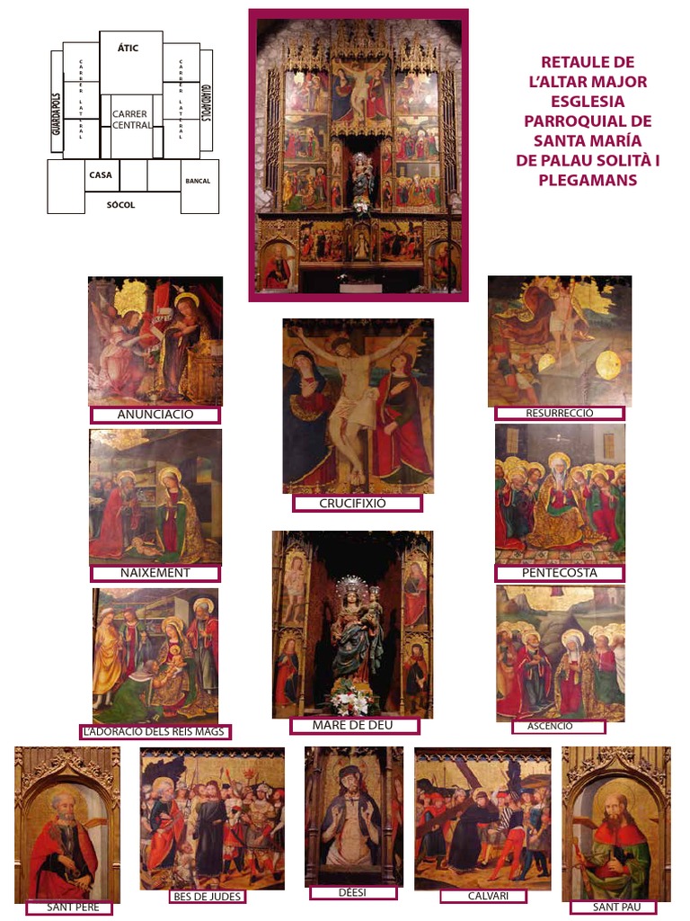 Retaule de L'altar Major de La Esglesia Parroquial de Santa María de ...