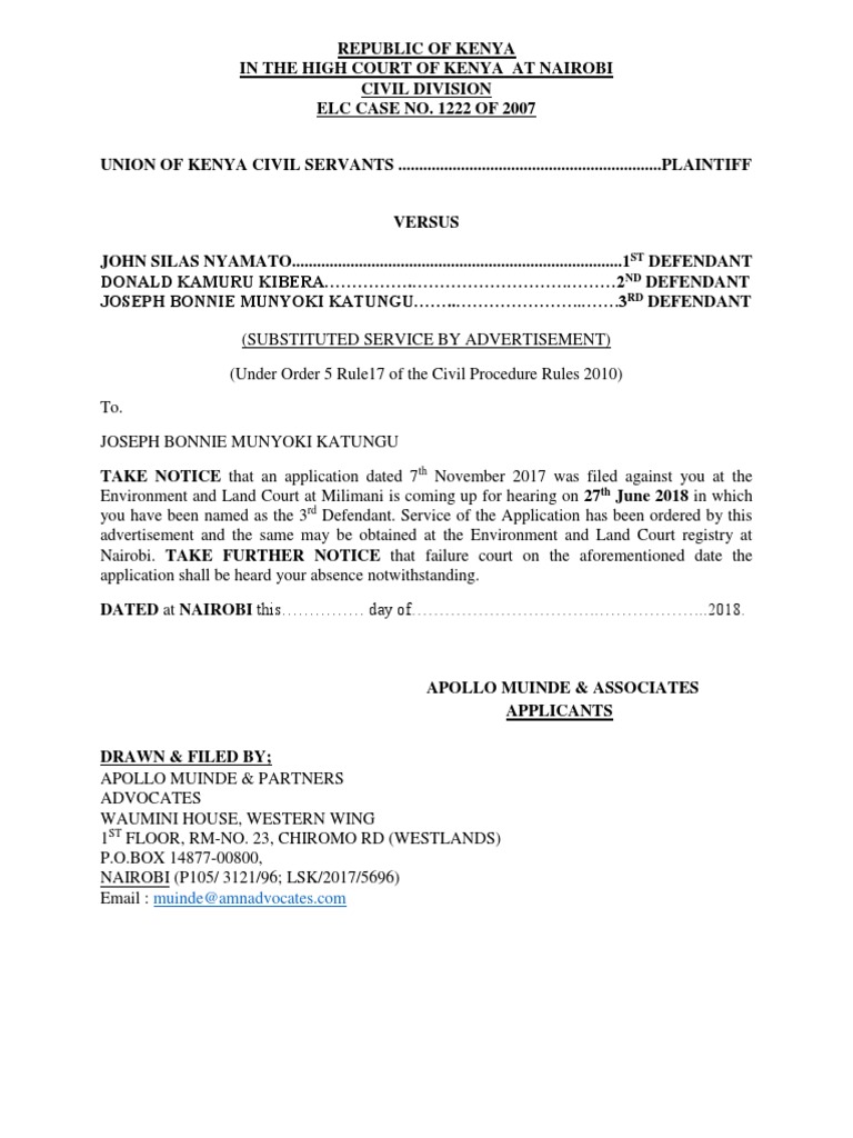 Substituted Service | PDF