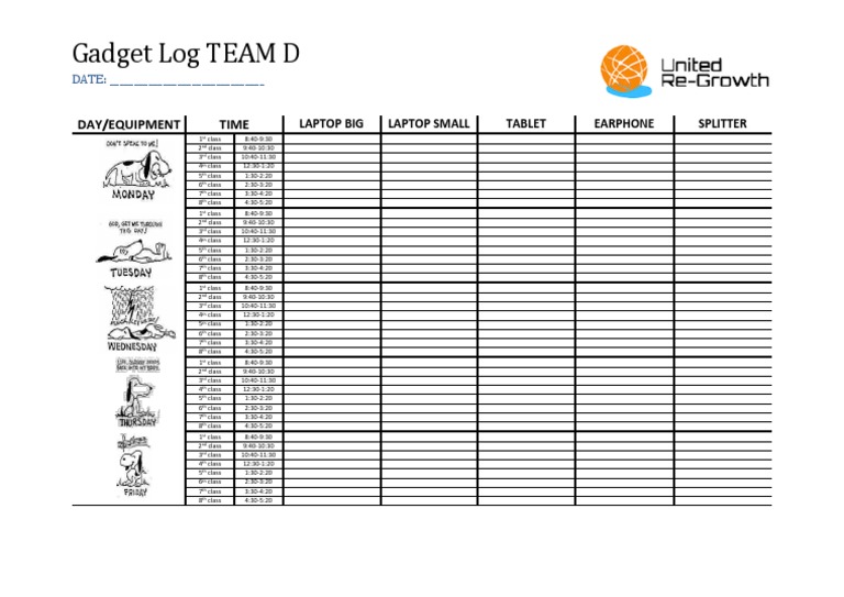 Gadget Log TEAM D | PDF