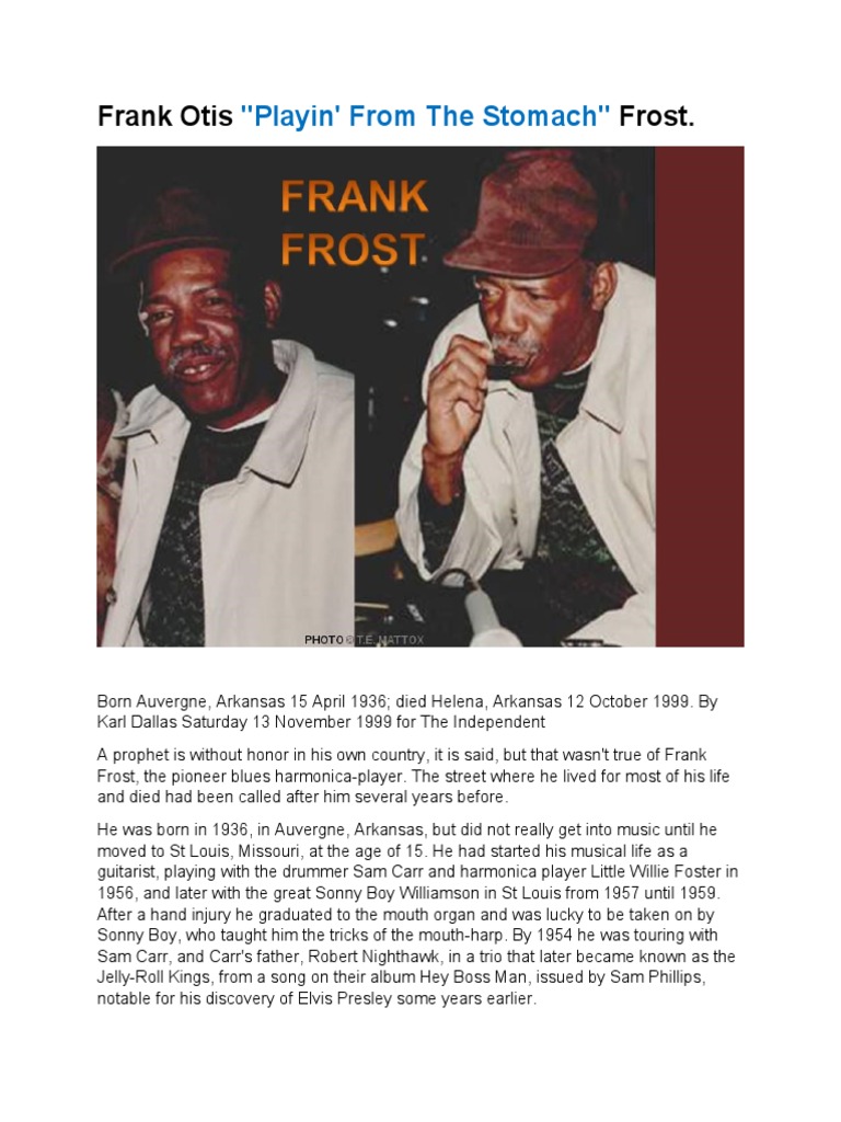Frank Frost | PDF | Blues | African American Music