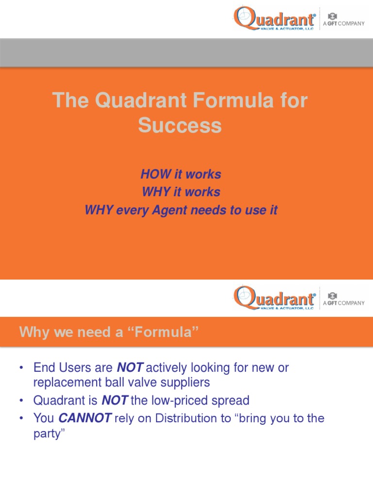 The Quadrant Formula For Success | PDF | Valve | Pipe (Fluid Conveyance)
