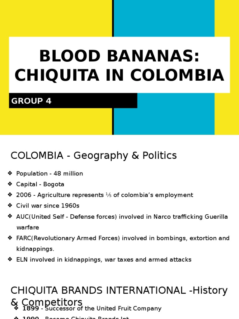 Blood Bananas - Chiquita in Colombia | PDF