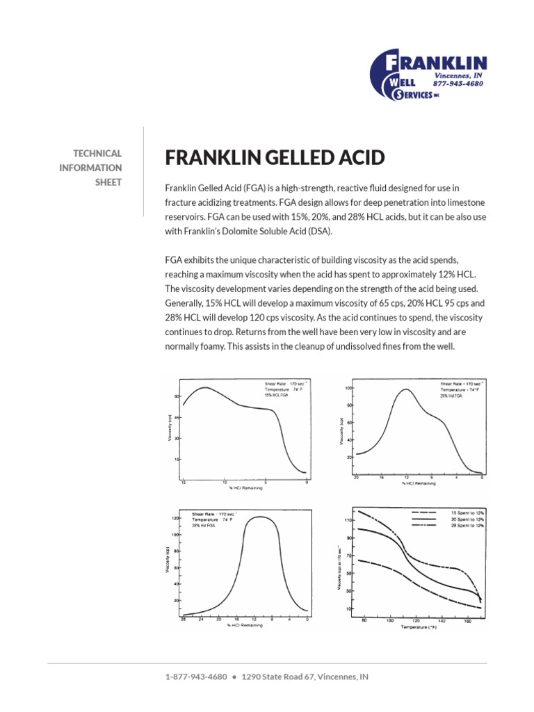 Franklin Gelled Acid: Technical Information Sheet | PDF | Cooking, Food ...