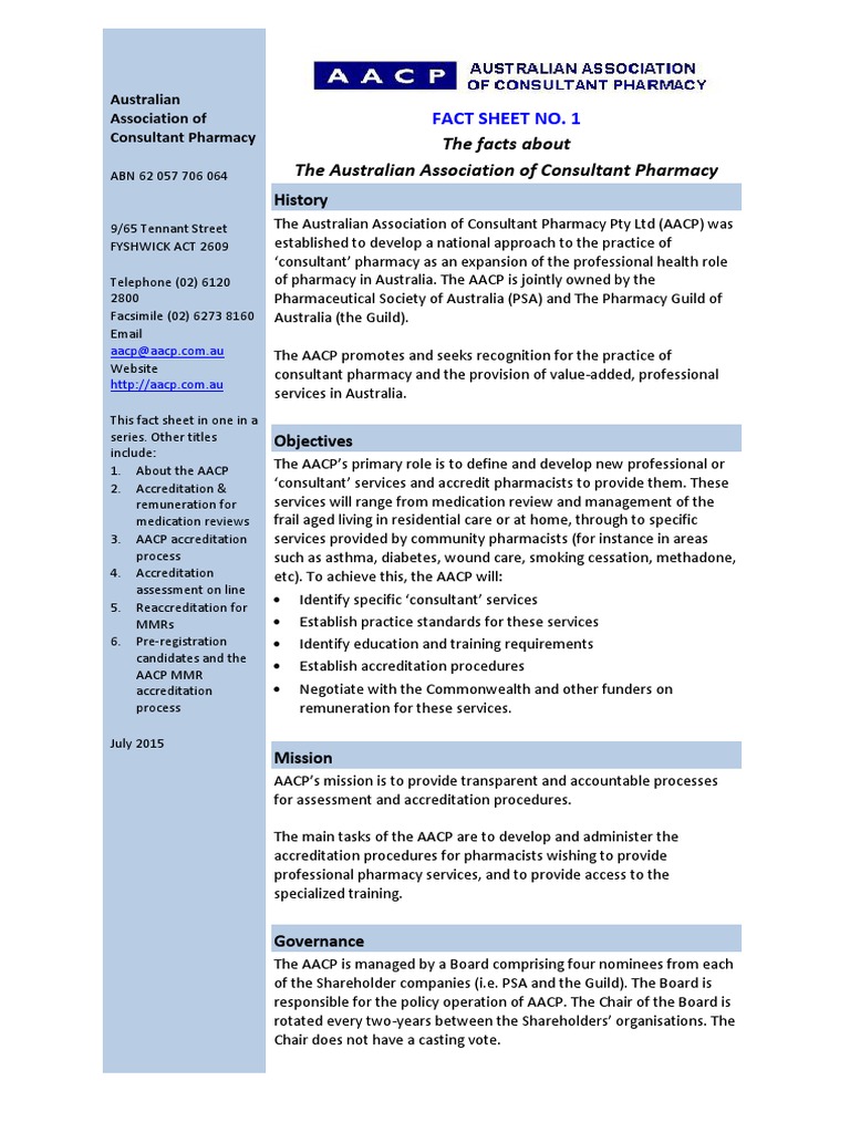 No 1. About The AACP July 15 PDF | PDF | Pharmacy | Pharmacist