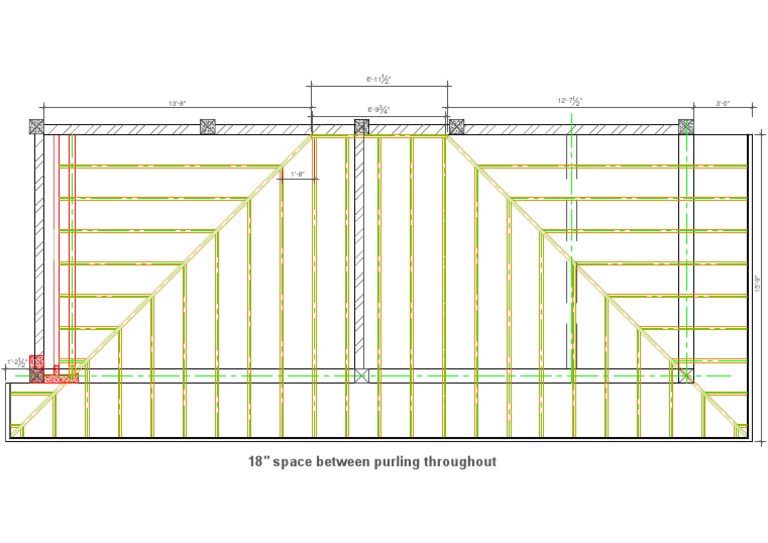 Main Roof Layout - 20'' Spacings | PDF