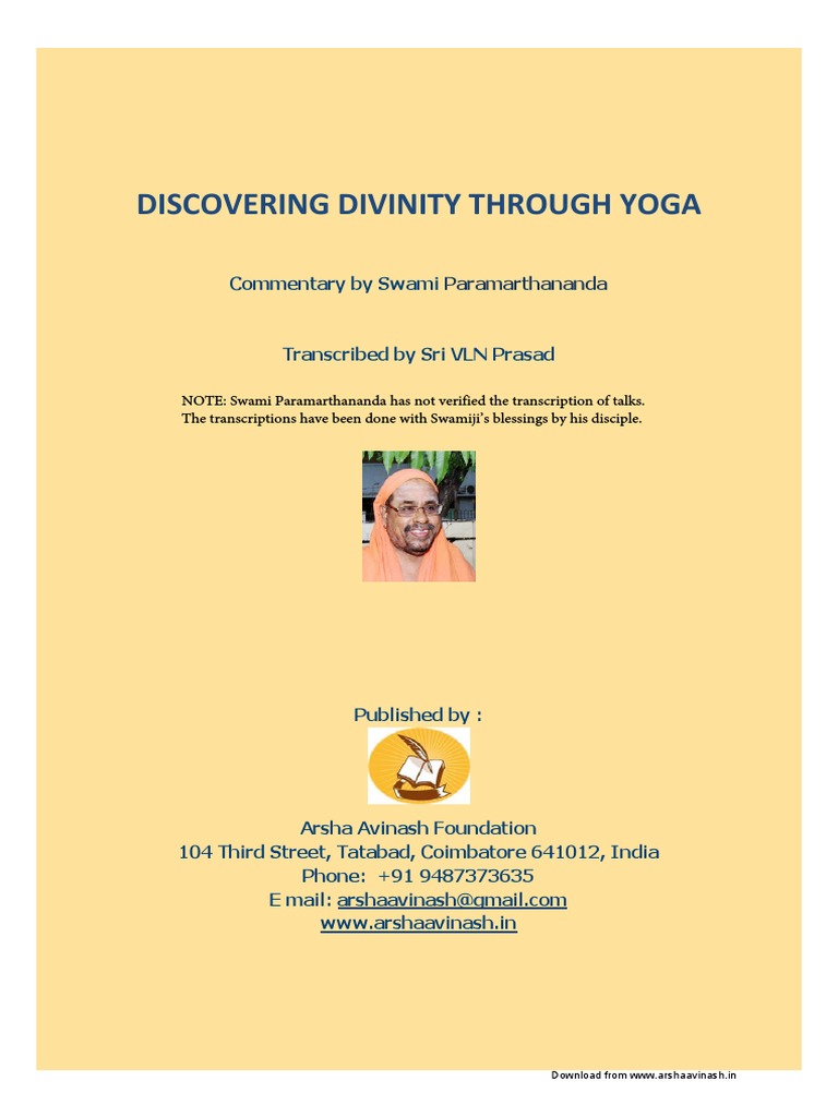 Unveiling Divinity Through Yoga | PDF | Yoga | Karma