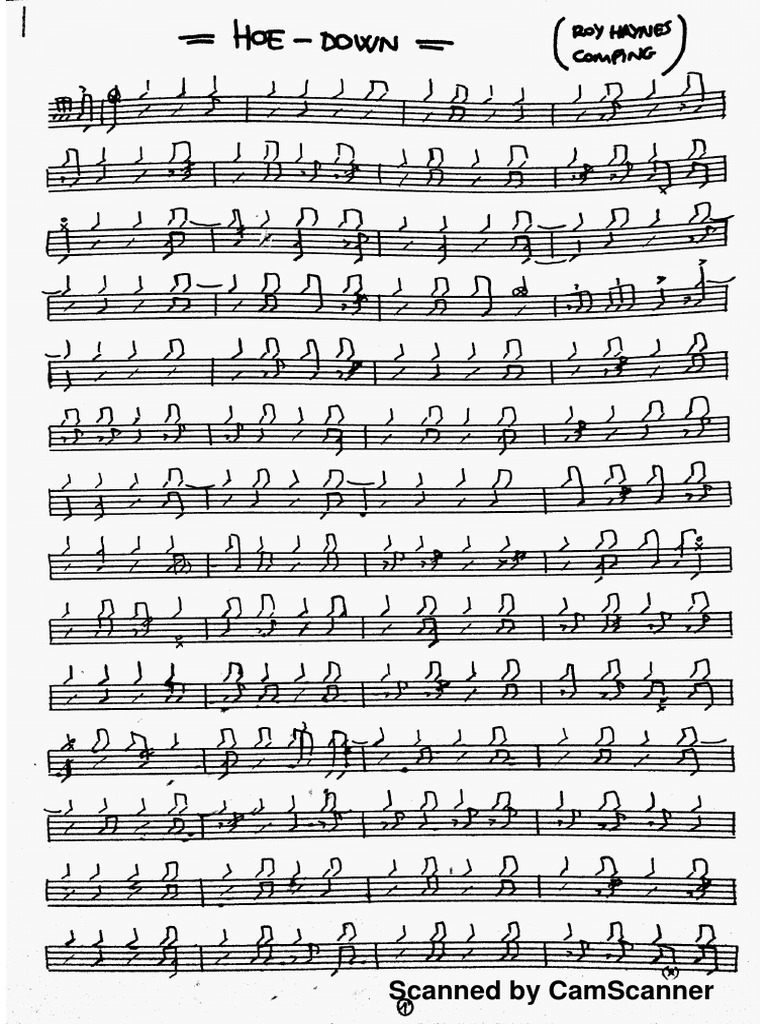 Hoe Down (Drum Comping) | PDF | Entertainment (General)