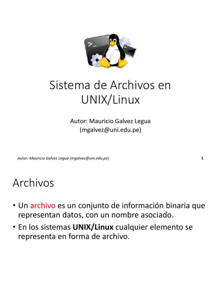 17 Sistemas de Archivos en UNIX y Linux | PDF | Archivo de computadora ...