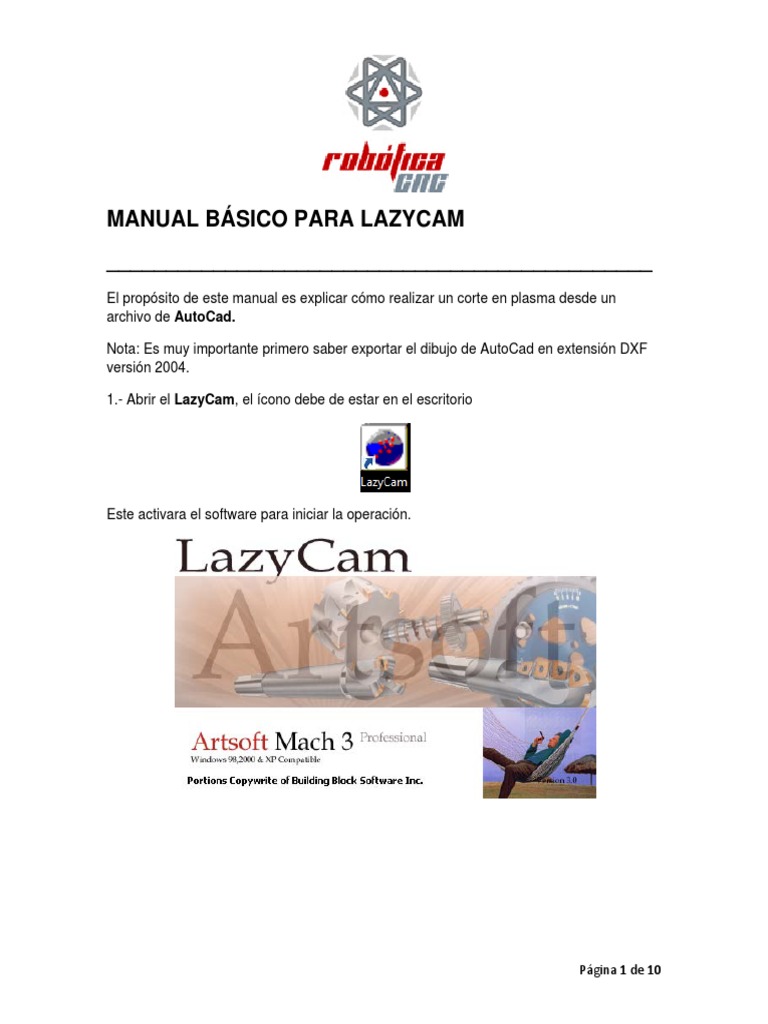 Robotica CNC Series SX Lazycam | PDF | Informática | Software