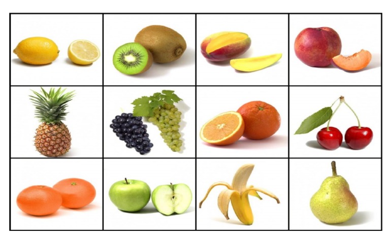 memorice frutas