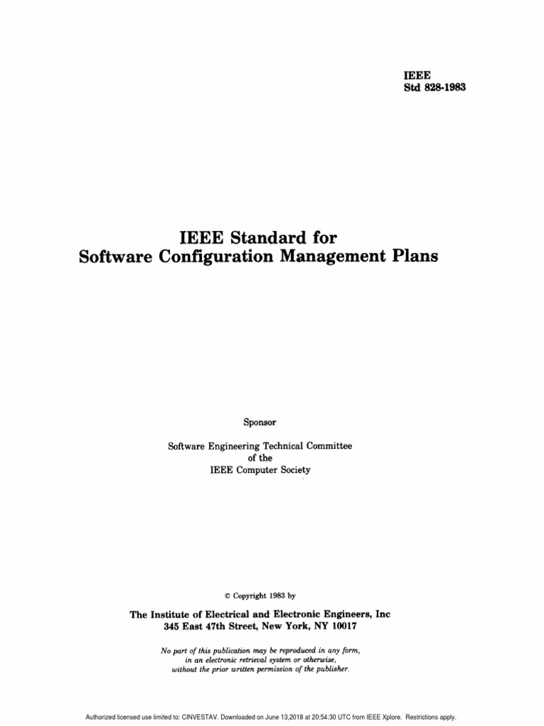 IEEE Standard For Software Configuration Management Plans | PDF | Version Control | Software