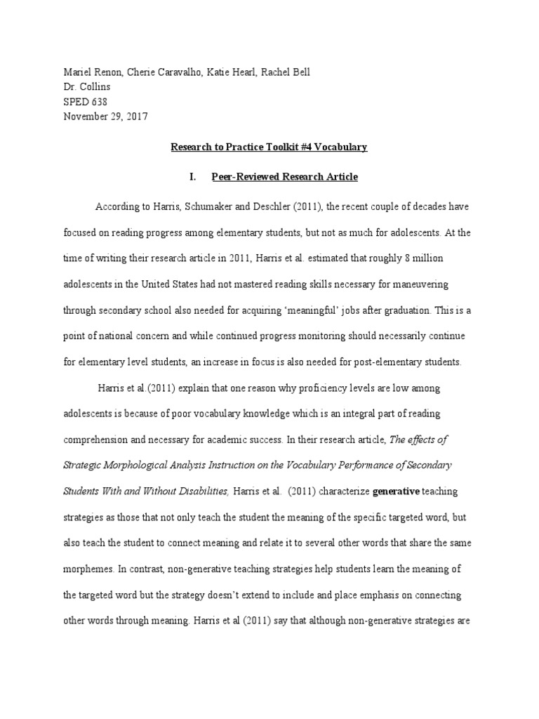 Vocabulary Toolkit 4 | PDF | Morphology (Linguistics) | Reading ...