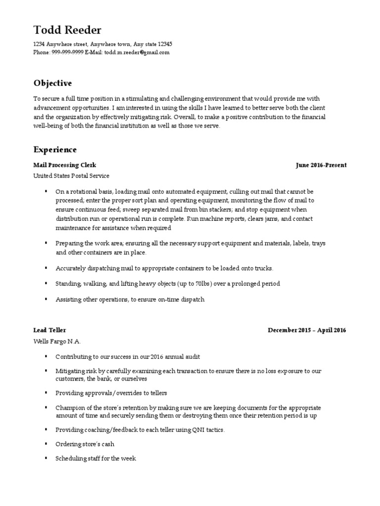 Csit 101 - Resume | PDF | Mail | Automated Teller Machine