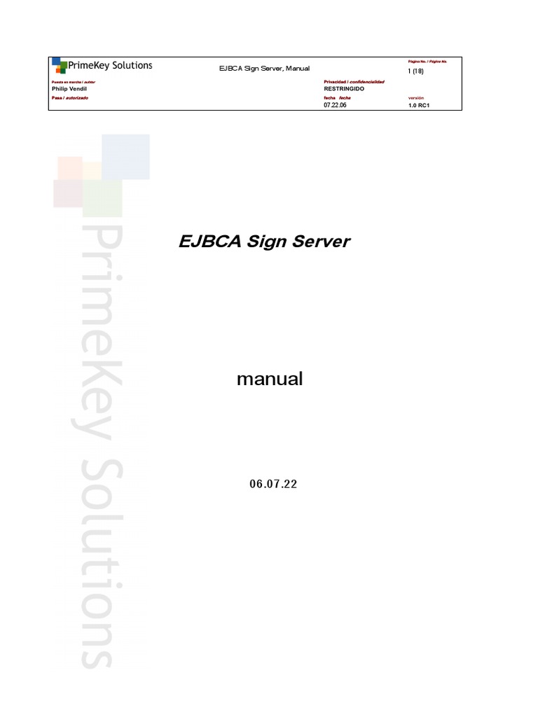 Signserver Manual 1 0 RC1.Sv - Es | PDF | Transport Layer Security ...