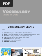 10th Grade Vocabulary Words List | PDF | Adjective | Verb