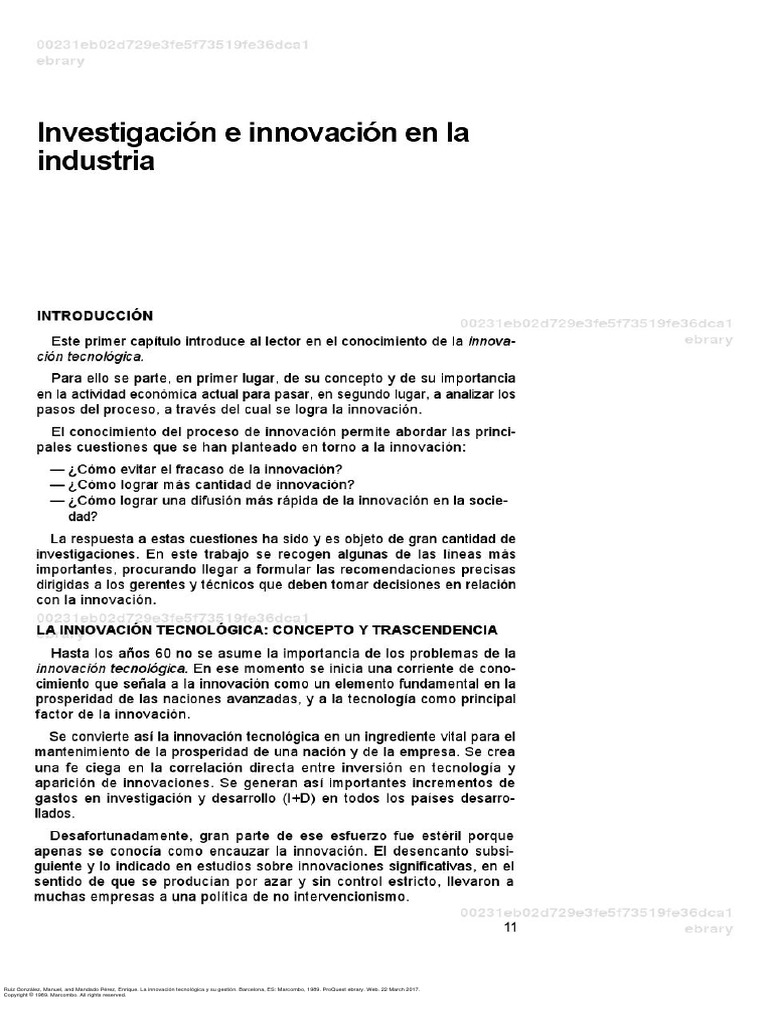 La Innovaci N Tecnol Gica y Su Gesti N | PDF | Monopolio (economía) | Ley de Propiedad