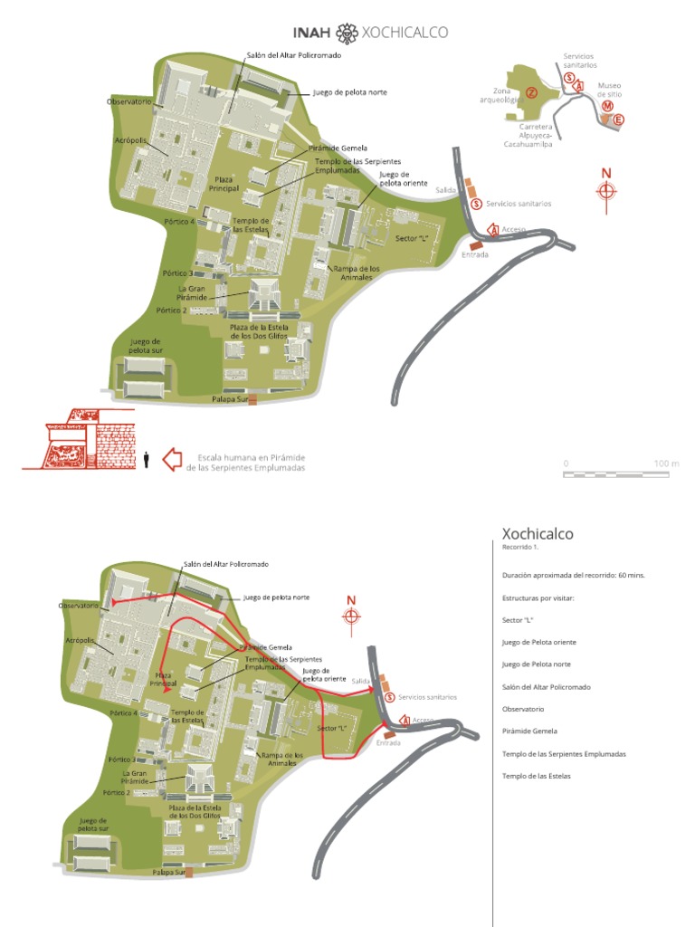 Plano de sitio arqueológico de Xochicalco | Pueblos mayas | Pueblos ...