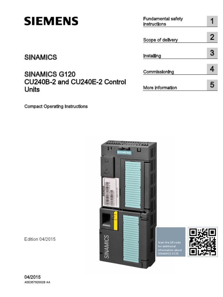 g120 Cu240x-2 Control Units | PDF | Power Supply | Electrical Connector