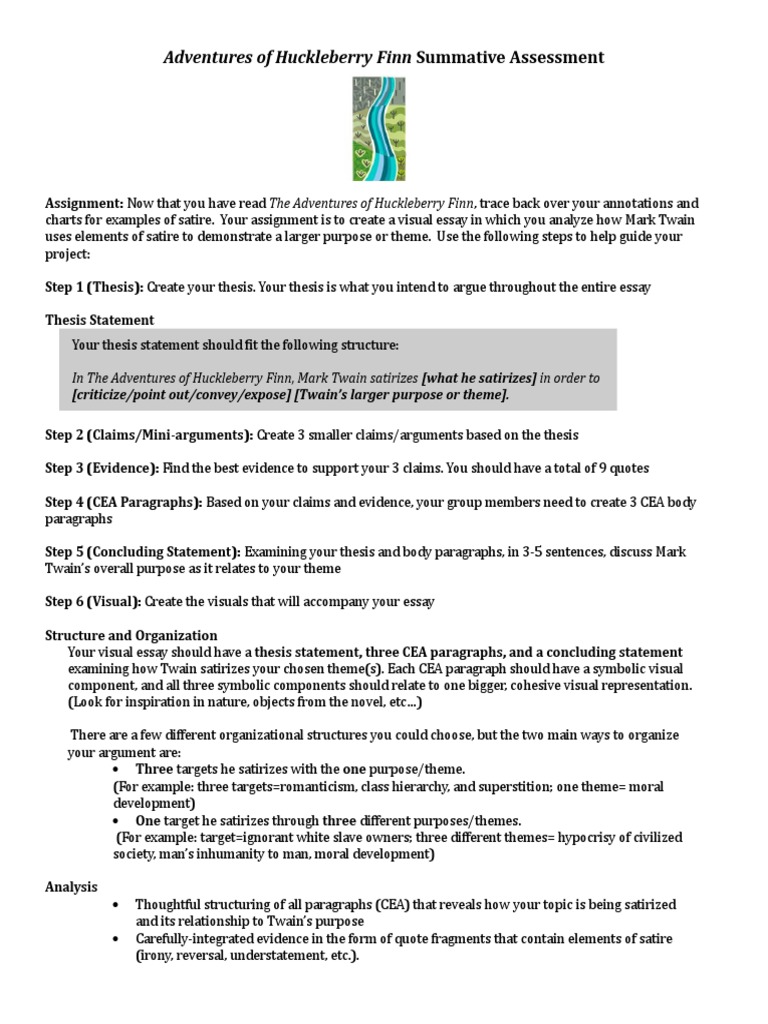 Visual Essay Huck Finn 2015-16 | PDF | Adventures Of Huckleberry Finn ...