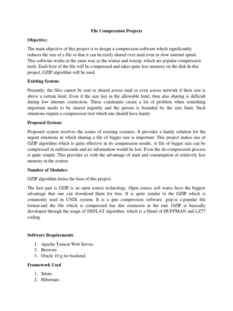 File Compression Project | PDF