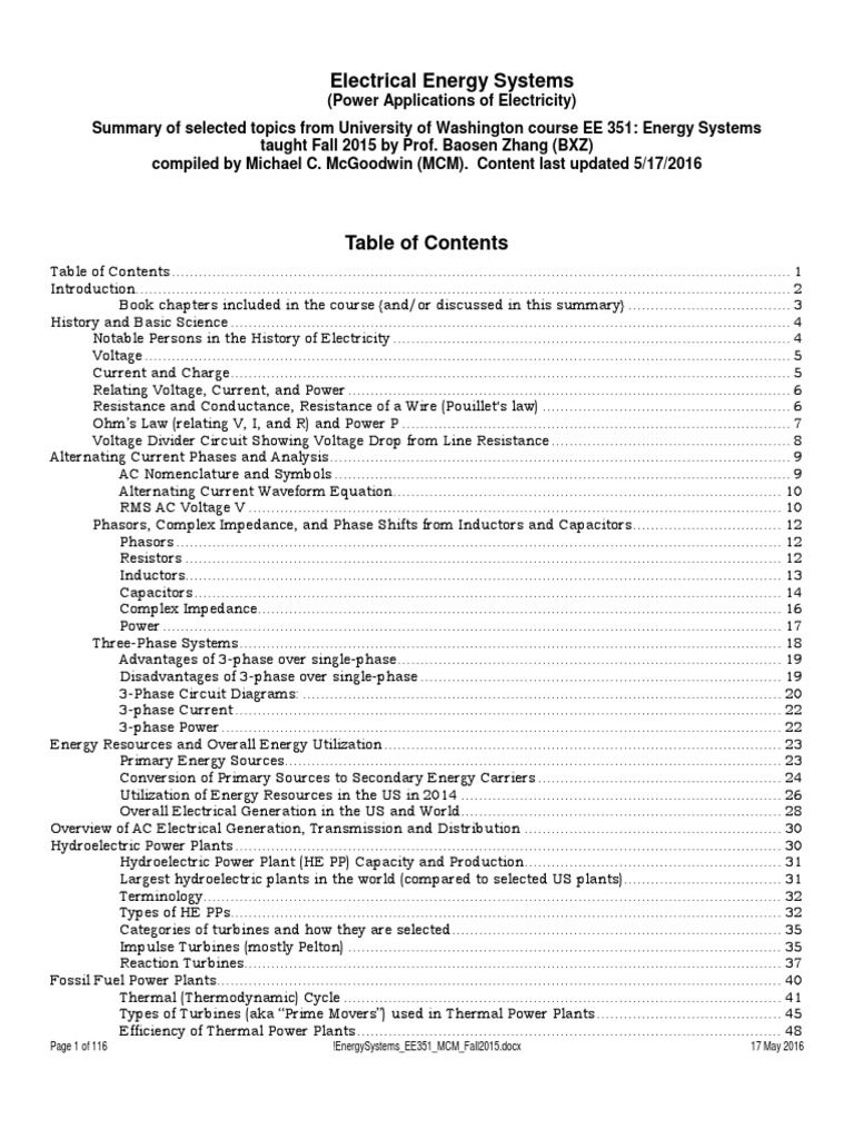 The Fundamentals of Electrical Energy Systems | PDF | Ac Power | Capacitor