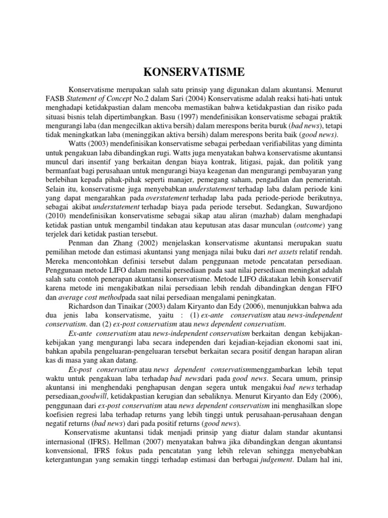 Konsep Konservatisme | PDF