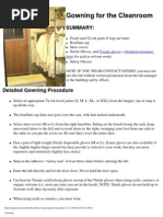 Gowning Poster ISO Class 8 | Human Body | Clothing