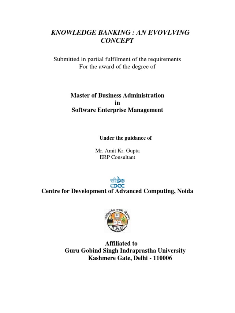 Knowledge Banking an Evovlving Concept | Small And Medium Sized ...