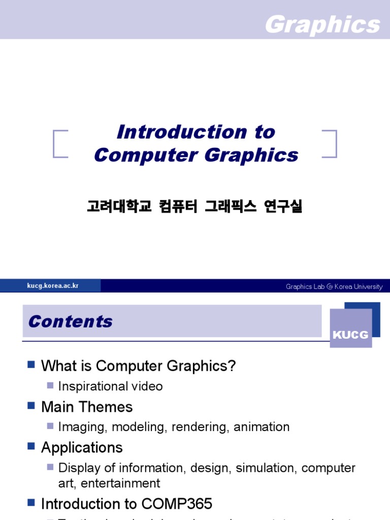 Introduction To Computer Graphics: Kucg - Korea.ac - KR | Download Free ...