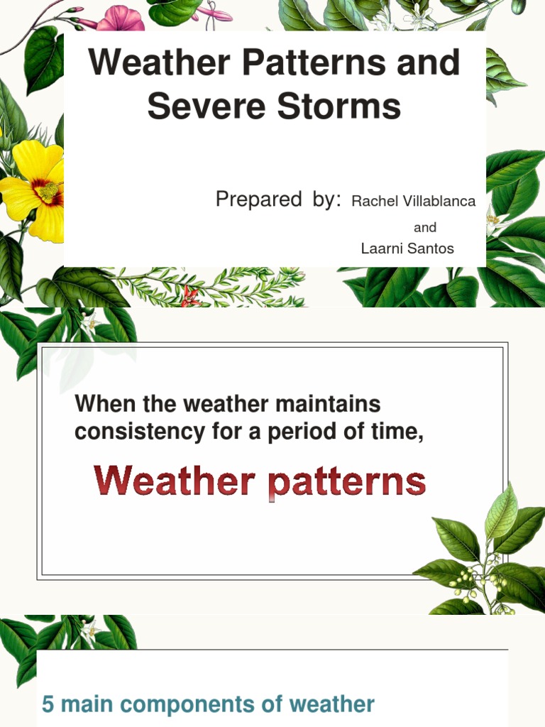 Weather Patterns and Severe Storms: Prepared by | Download Free PDF ...