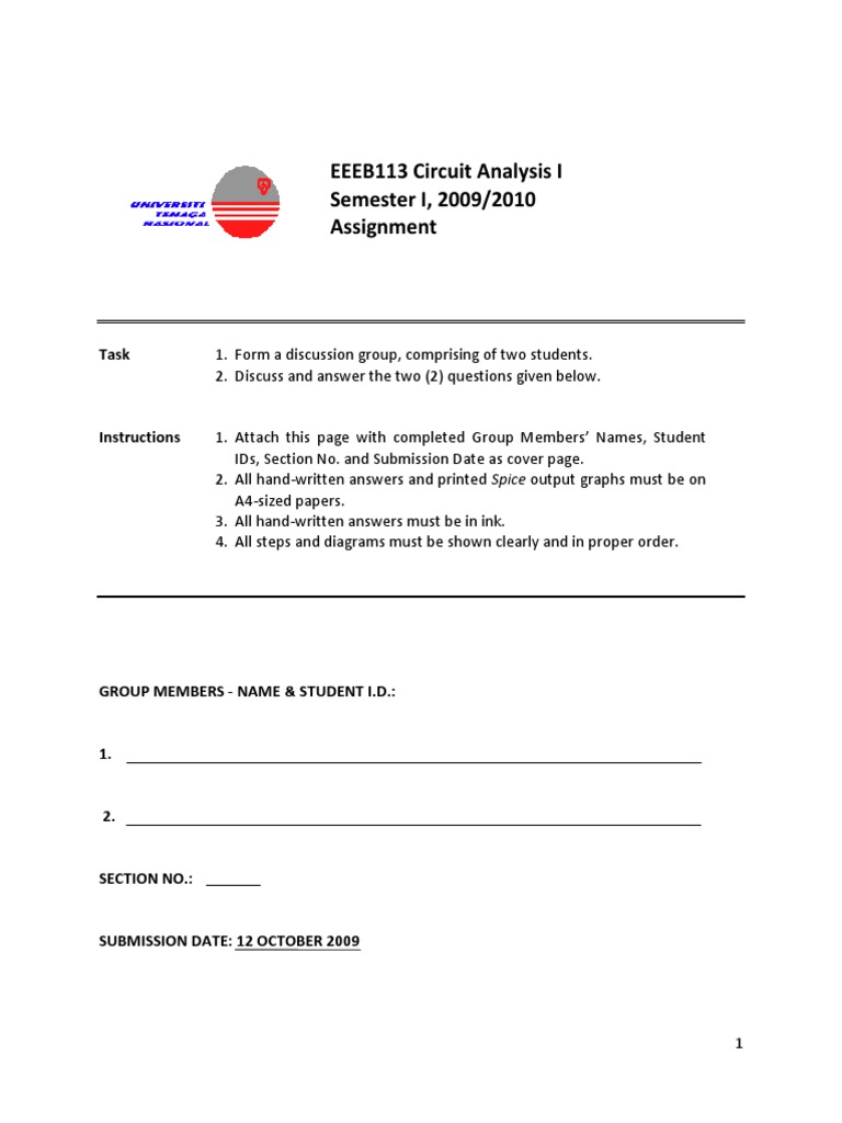 Circuit Analysis Practice Assignment | PDF
