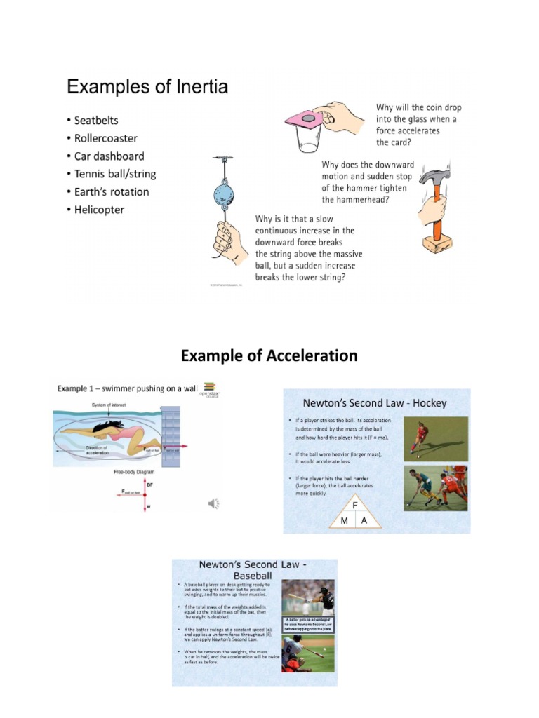 Example of Inertia Acceleration and Reaction Action | PDF