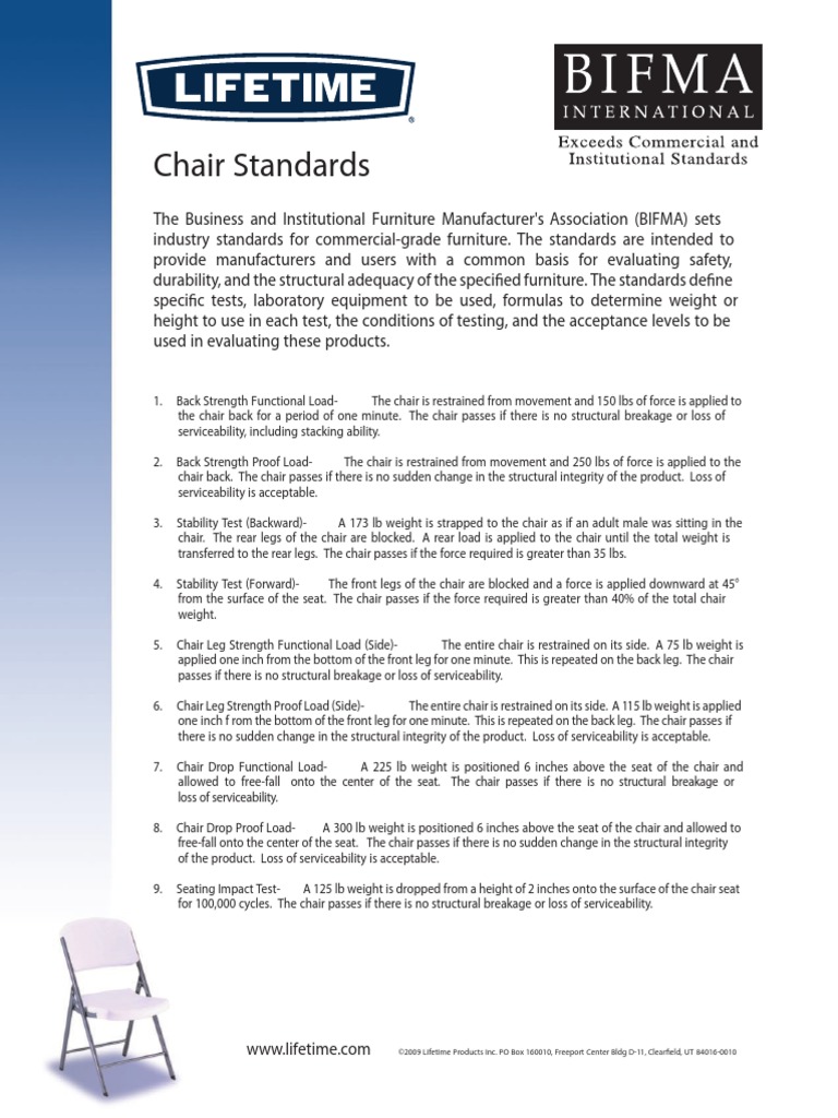 BIFMA Chair Standards PDF | PDF | Chair | Nature