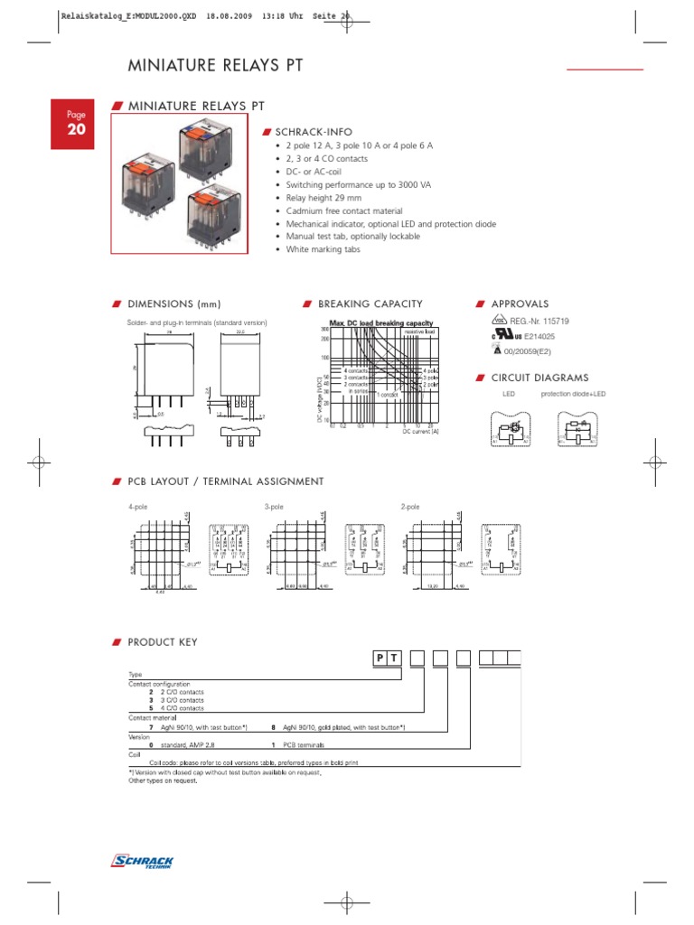Miniature Relays | PDF | Relay | Components