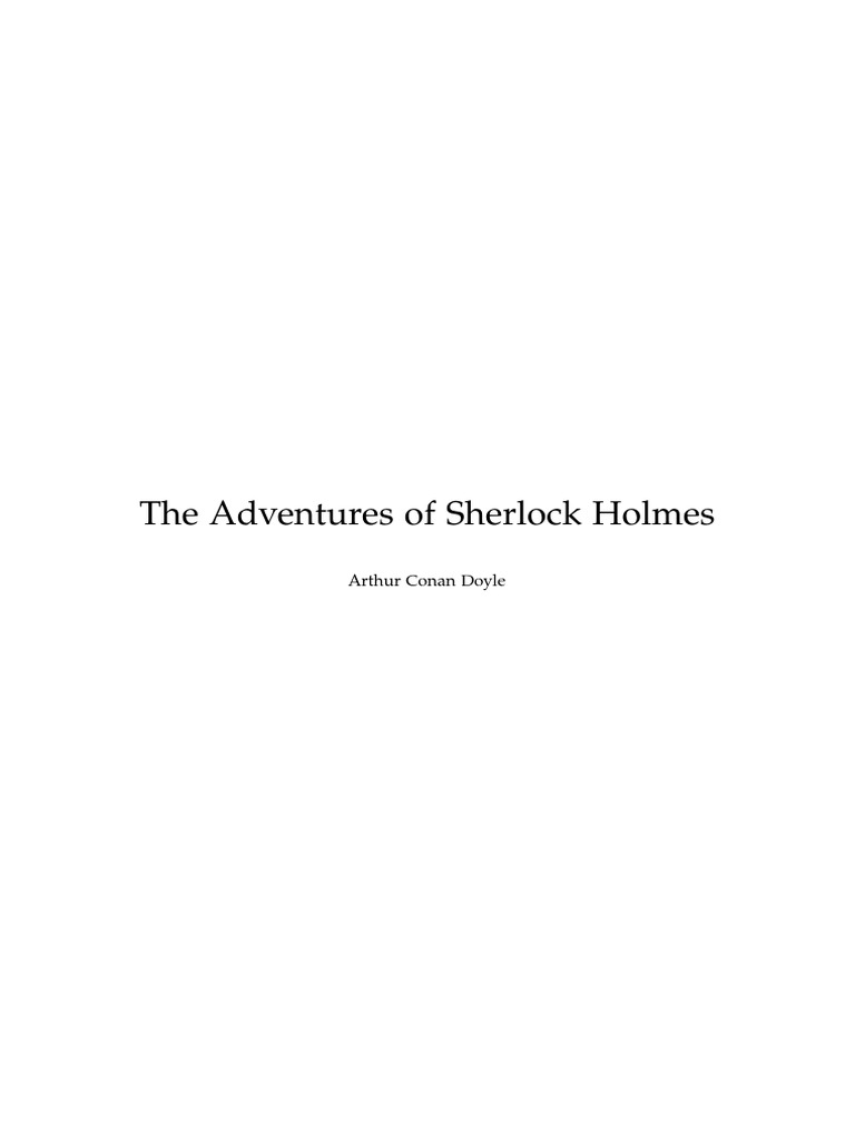 The Adventures of Sherlock Holmes | PDF | A Scandal In Bohemia ...