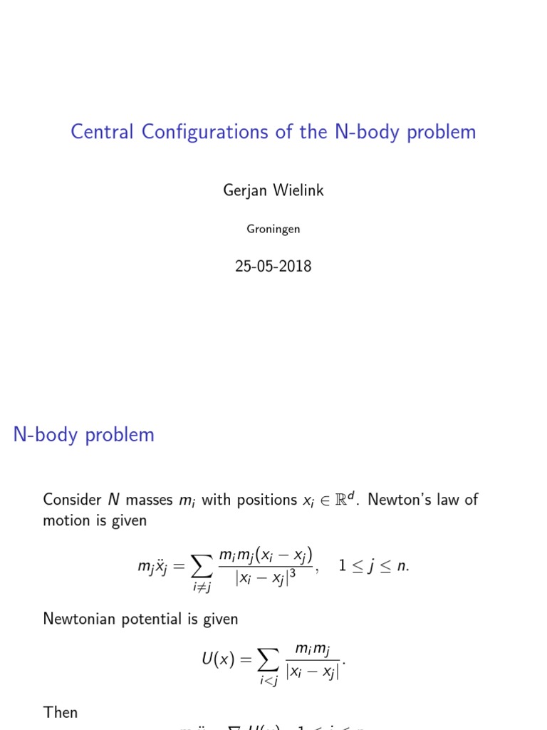 Central Configurations | PDF | Matrix (Mathematics) | Geometry