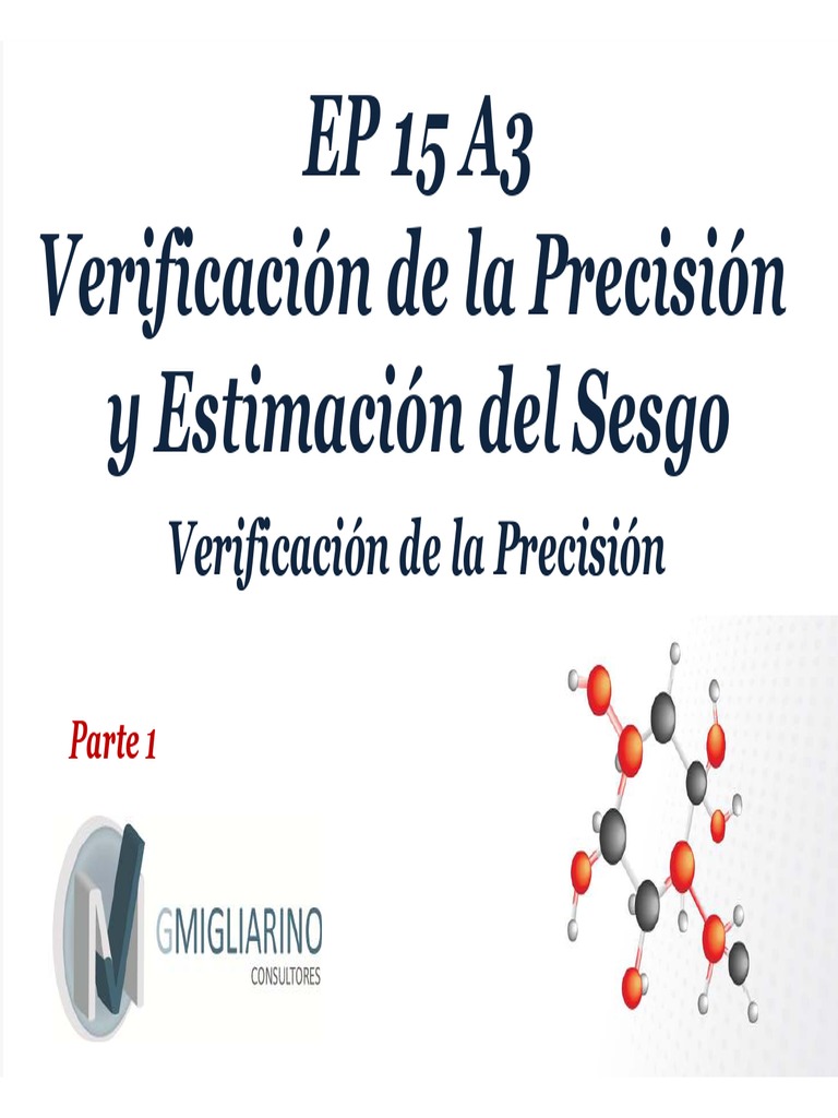 EP 15 A3 Precisión PDF | PDF | Calibración | Estadísticas