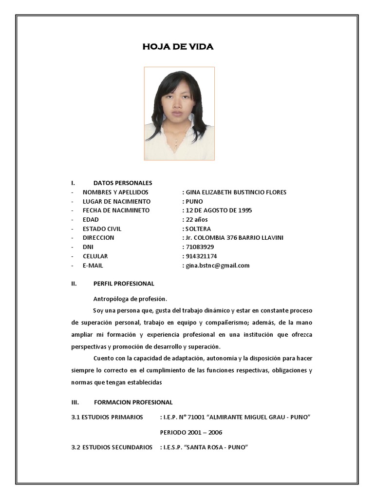 CV Gina | PDF